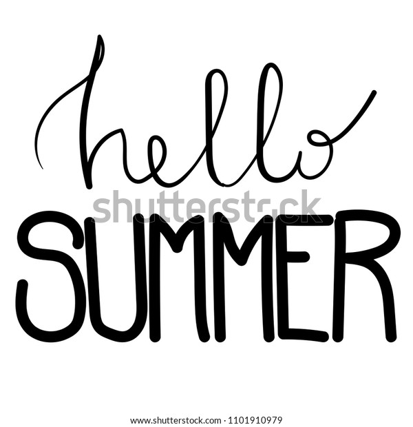 Summer Lettering Logos Vector Flat Handdrawn Stock Vector (Royalty Free ...
