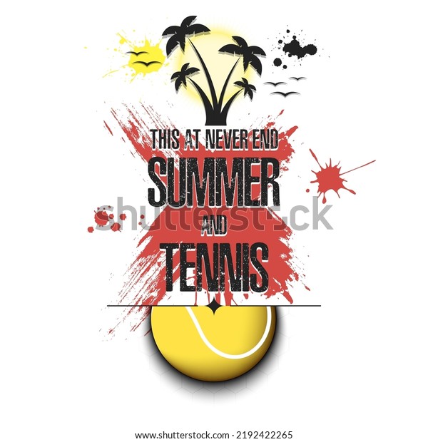 Summer Logo Summer Tennis Pattern Design Stock Vector (Royalty Free ...