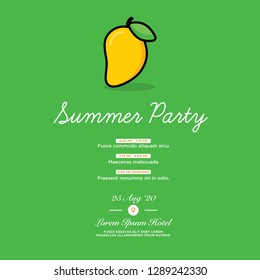 Summer Mango Party Invitation Design Where Stock Vector (Royalty Free ...