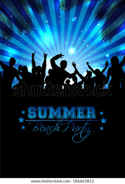 Summer Music Background Instruments Vector Place: vector de stock ...