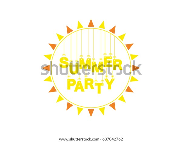 Summer Party Logo Illustration Stock Vector (Royalty Free) 637042762 ...