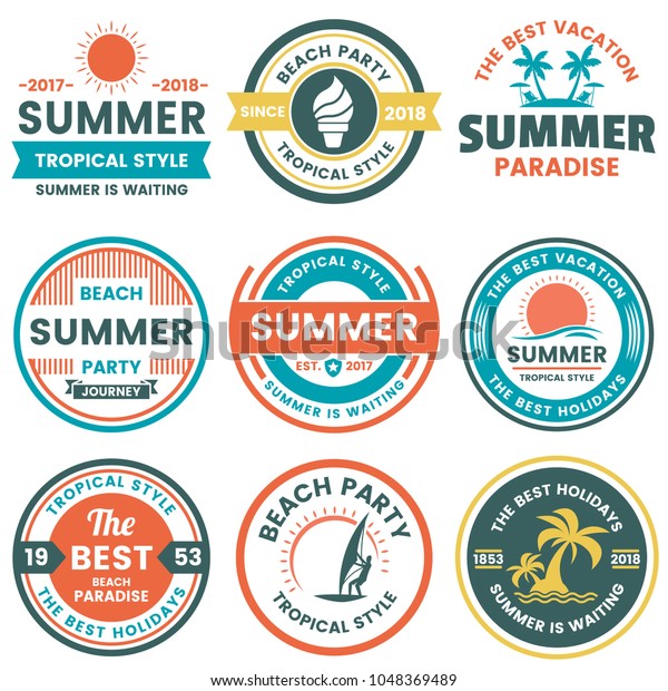 Summer Retro Vector Logo Banner Poster Stock Vector (Royalty Free ...
