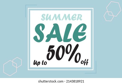 Summer Sale 50 Off Vector Background Stock Vector (Royalty Free) 2143818921 | Shutterstock