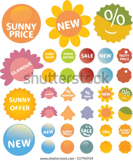 Summer Shop Symbols Vector Stock Vector (Royalty Free) 53796934 ...