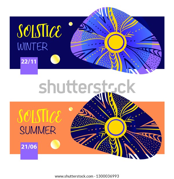 Summer Solstice Concept Logo Sign Badge Stock Vector (Royalty Free ...
