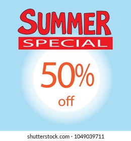 Summer Special Offer Advertisement Vector Stock Vector (Royalty Free ...