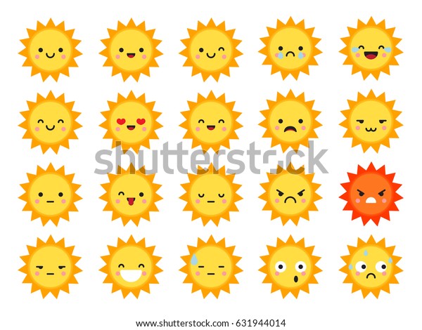 Summer Sun Emoji Stock Vector (Royalty Free) 631944014