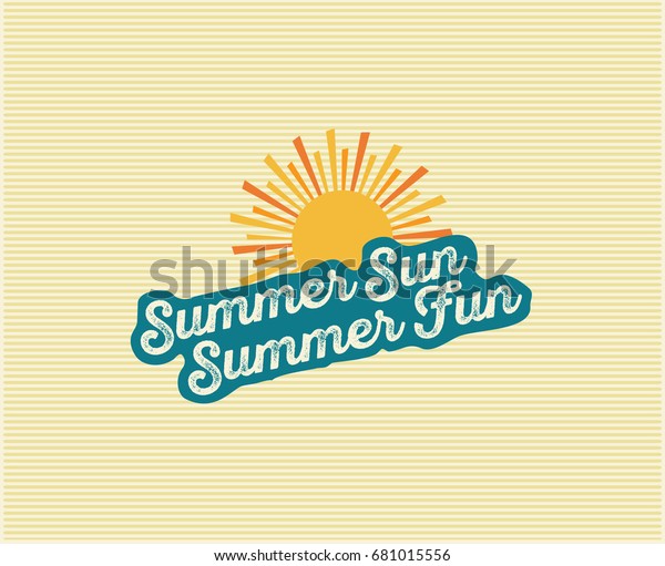 Summer Sun Summer Fun Poster Illustration Stock Vector (Royalty Free ...