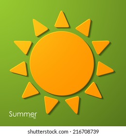 Summer Sun Icon Stock Vector (Royalty Free) 216708739 | Shutterstock