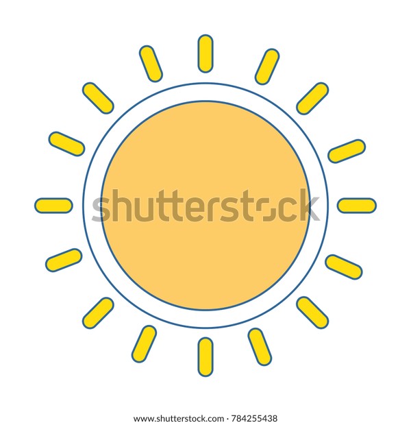 Summer Sun Isolated Icon Stock Vector (Royalty Free) 784255438 ...