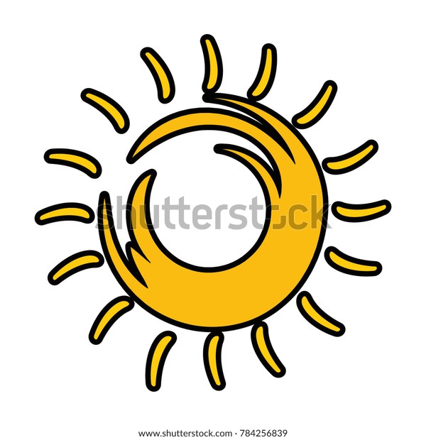 Summer Sun Isolated Icon Stock Vector (Royalty Free) 784256839 ...