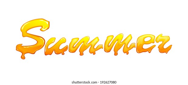 Summer Text Isolated On White Background Stock Vector (Royalty Free ...