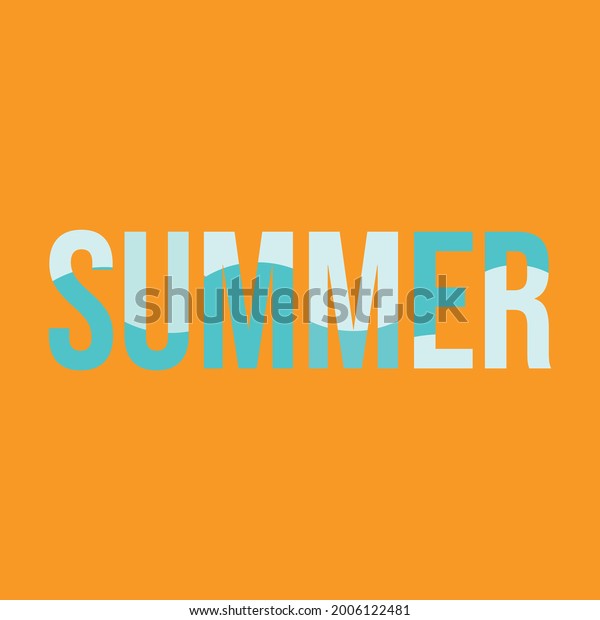 Summer Text Isolated Stylized Poster Vector Stock Vector (Royalty Free ...