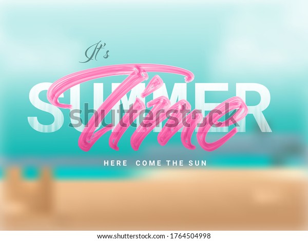 Summer Time Font Written By Brush Stock Vector (Royalty Free ...