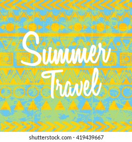 Summer Travel Vector Illustration Boho Style Stock Vector (Royalty Free ...