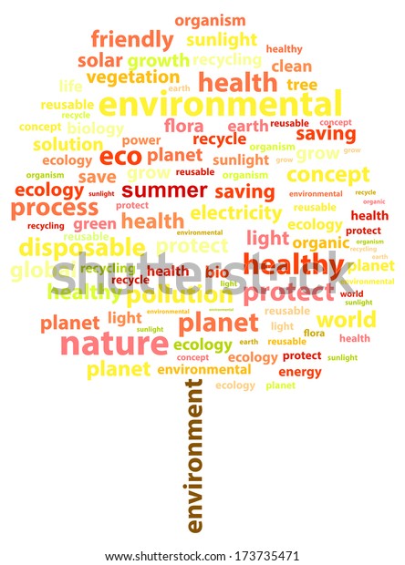 Summer Tree Ecology Word Cloud Concept Stock Vector (Royalty Free ...
