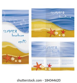Summer Tropical Beach Brochure Stock Vector (Royalty Free) 184344620 ...
