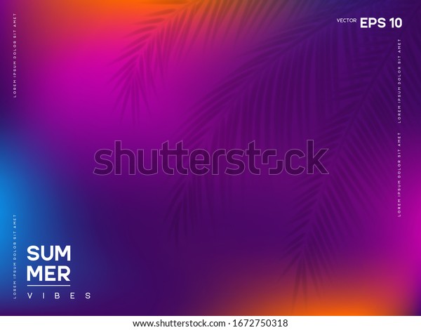 Summer Vibes Banner Abstract Gradient Colorful Stock Vector (Royalty ...