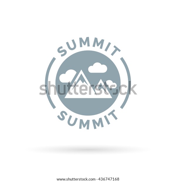 Summit Icon Mountain Peak Silhouette Symbol Stock Vector (Royalty Free ...