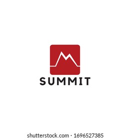 Summit Illustration Symbol Vector Illustration Mountain Stock Vector ...
