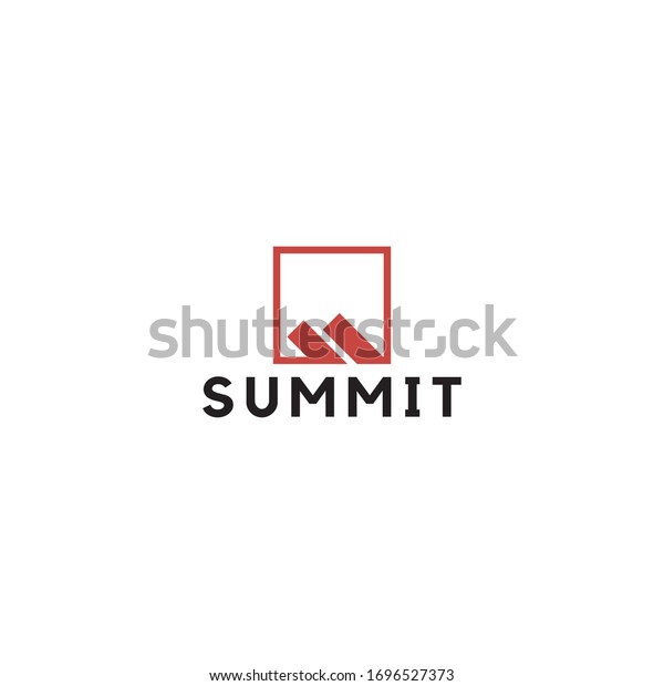 Summit Illustration Symbol Vector Illustration Mountain Stock Vector ...