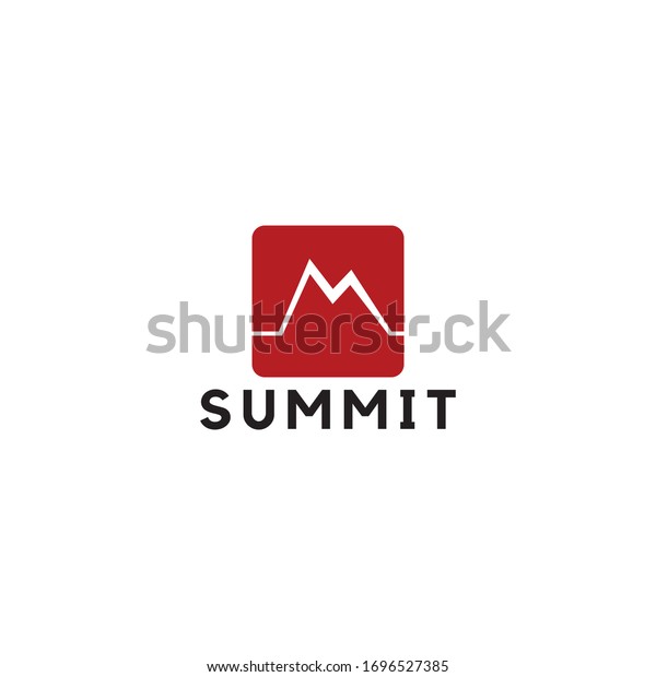 Summit Illustration Symbol Vector Illustration Mountain Stock Vector ...