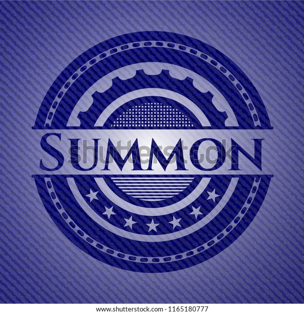 Summon Emblem Denim Texture Stock Vector (Royalty Free) 1165180777 ...