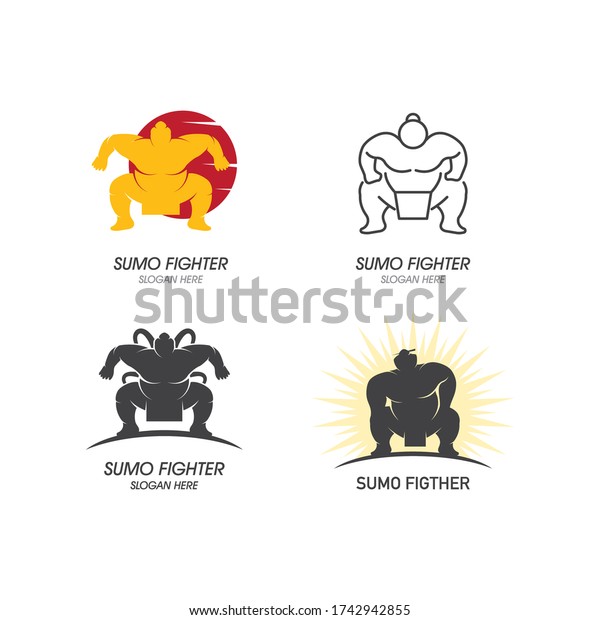 Sumo Fighter Character Illustration Vector Design Stock Vector (Royalty ...