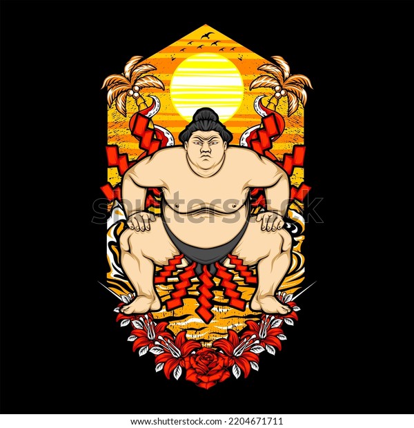 Sumo Illustration Awesome Background Stock Vector (Royalty Free ...