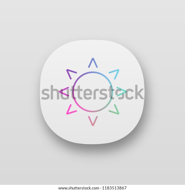 Sun App Icon Uiux User Interface Stock Vector (Royalty Free) 1183513867 | Shutterstock