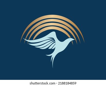 Sun Bird Logo Flying Wings Freedom Stock Vector (Royalty Free ...