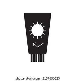 Sun Block Icon Black Flat Glyph Stock Vector (Royalty Free) 2157650323 ...
