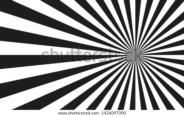 Sun Burst Background Black White Rays Stock Vector (Royalty Free ...