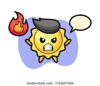 Sun Cartoon Angry Gesture Stock Vector (Royalty Free) 1765697504 ...