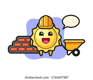 Sun Cartoon Builder Stock Vector (Royalty Free) 1765697387 | Shutterstock