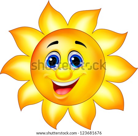 Sun Cartoon Character Stock Vector (Royalty Free) 123681676 - Shutterstock