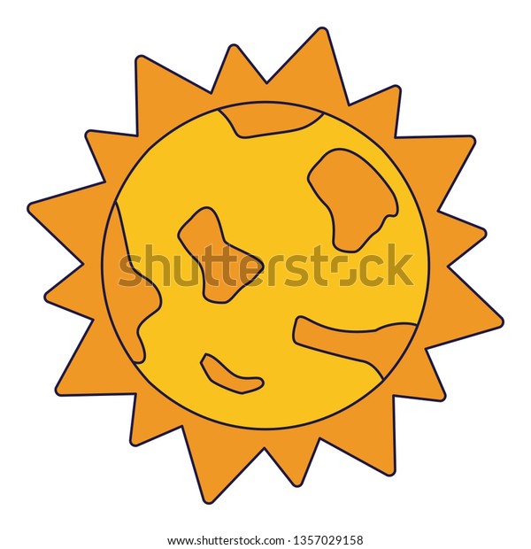 Sun Cartoon Isolated Symbol Stock Vector (Royalty Free) 1357029158 ...