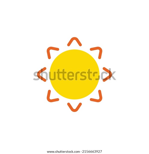 Sun Cartoon White Background Stock Vector (Royalty Free) 2156663927 ...
