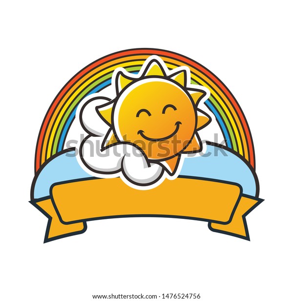Sun Character Vector Mascot Logo Stock Vector (Royalty Free) 1476524756 ...