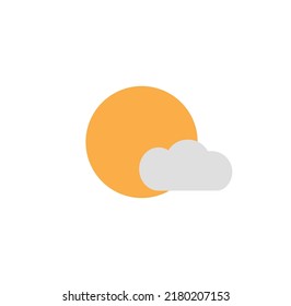 Sun Cloud Weather Icon Vector Climate Stock Vector (Royalty Free ...