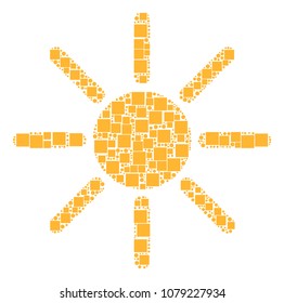 Sun Collage Icon Square Figures Spheric: เวกเตอร์สต็อก (ปลอดค่า ...