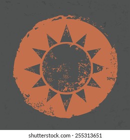 Sun Design On Grunge Background Grunge Stock Vector (Royalty Free ...