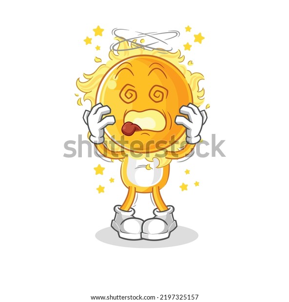 Sun Dizzy Head Mascot Cartoon Vector Stock Vector (Royalty Free ...