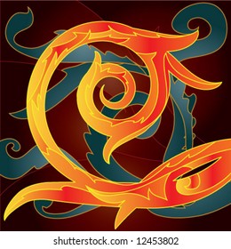 Sun Floral Design Stock Vector (Royalty Free) 12453802 | Shutterstock