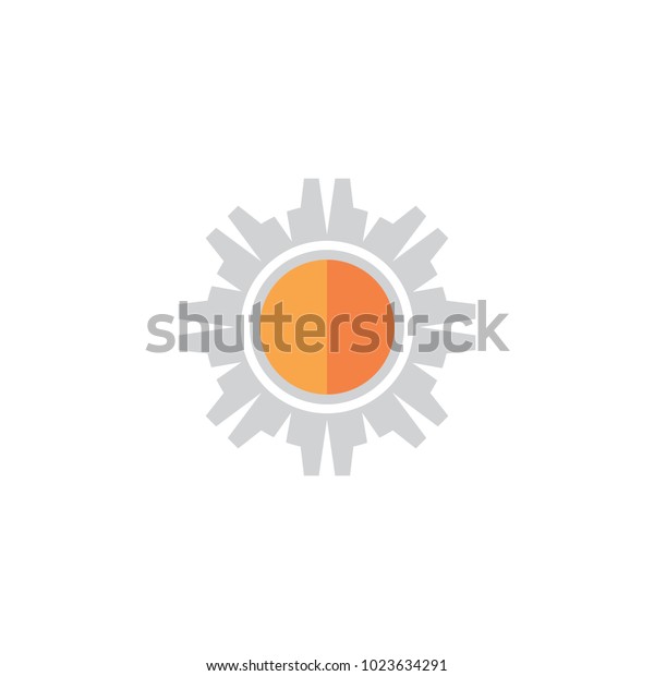 Sun Gear Logo Icon Design Stock Vector (Royalty Free) 1023634291 ...