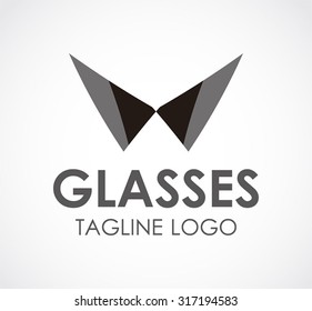 Sun Glasses Black Abstract Vector Logo Stock Vector (Royalty Free ...