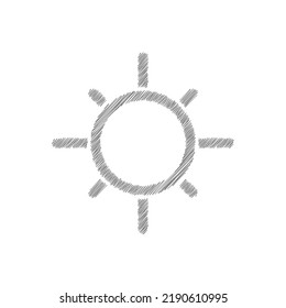 Sun Grey Sketch Vector Icon Astronomy Stock Vector (Royalty Free ...
