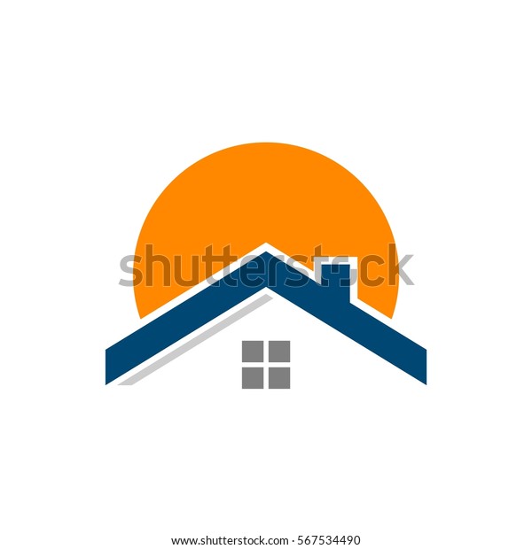 Sun Home Vector Logo Template Illustration Stock Vector (Royalty Free ...