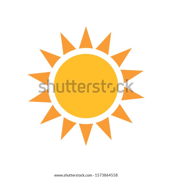 Sun Hot Flat Style Icon Vector Stock Vector (Royalty Free) 1573864558