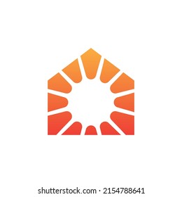 Sun House Logo Design Modern Simple Stock Vector (Royalty Free ...